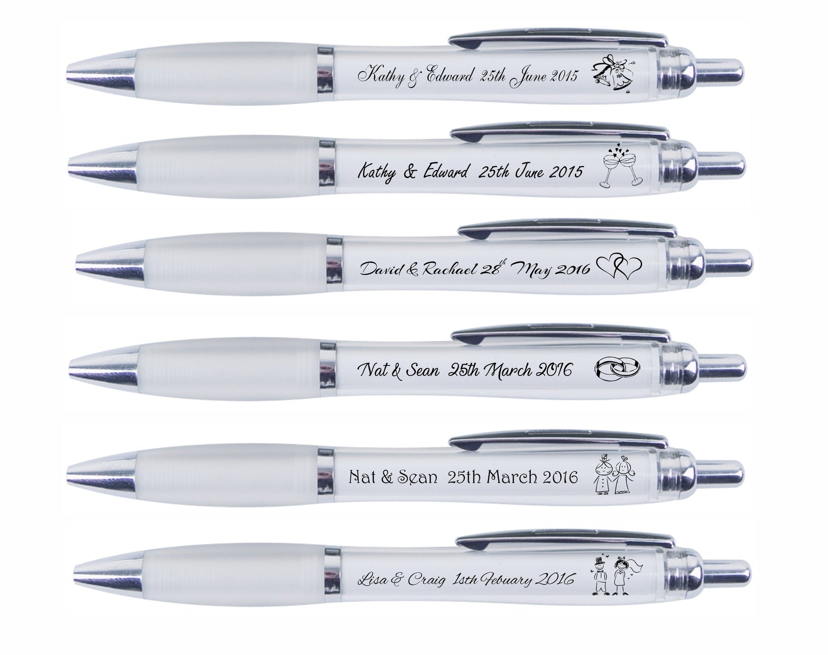 Personalised Printed Wedding Pens – Printed Products